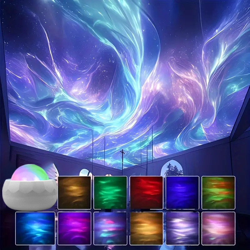 Northern Lights Starry Sky Projector Lamp LED Atmosphere Light Night ...