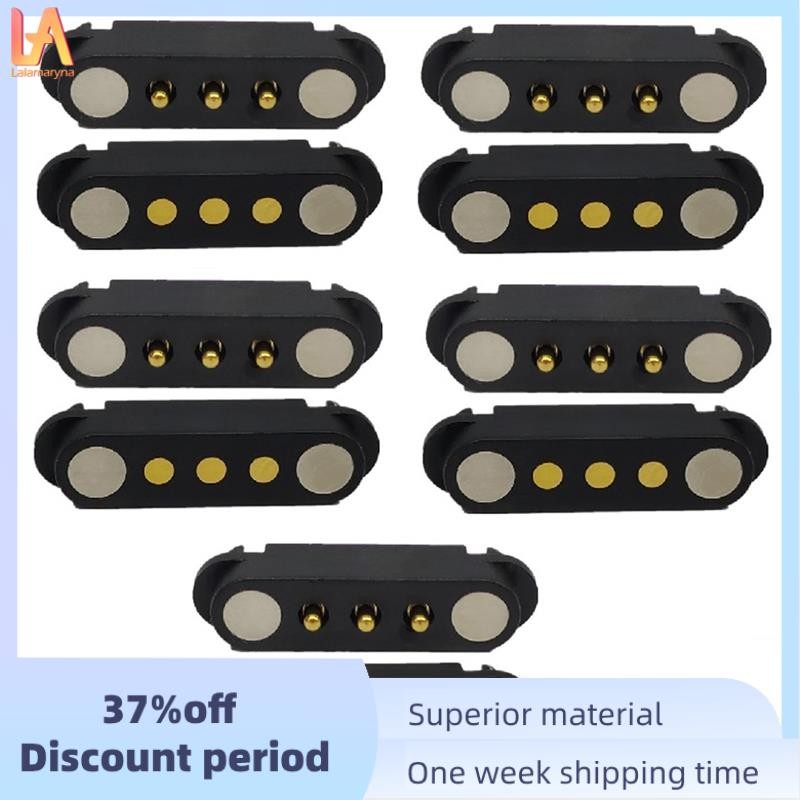 10 PCS 3Pin Magnetic Pogo Pin Connector Nylon PA9T+Metal Pogopin Male ...