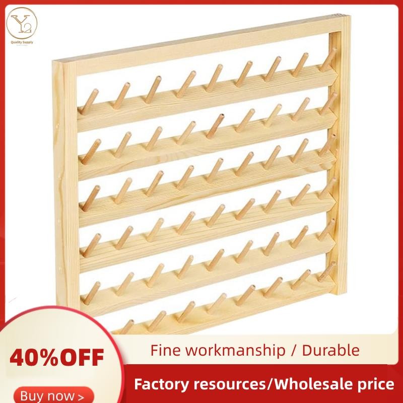 54 Spool Sewing Thread Stand, Wall Mount Sewing Thread Stand with Hook ...