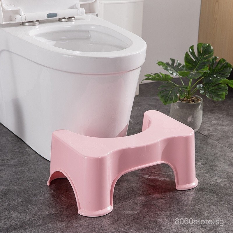 Domestic Toilet Plastic Ottoman Bathroom Stool Height Increasing Stool ...