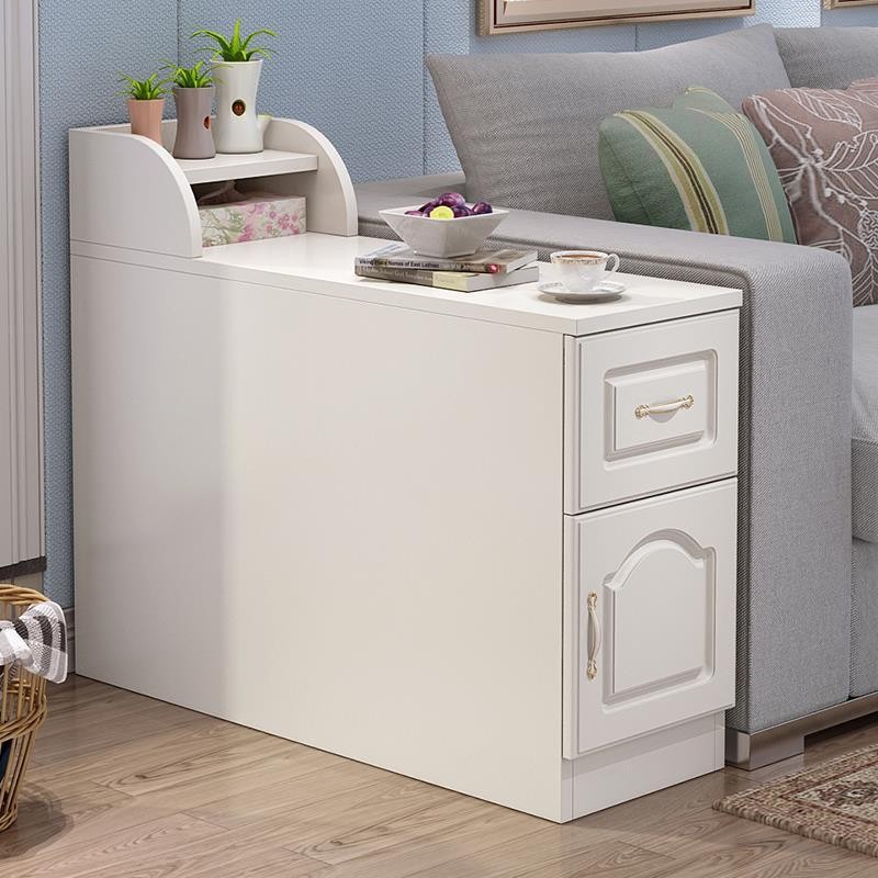 Simple Sofa and Tea Table Side Cabinet Living Room Sofa Side Table ...