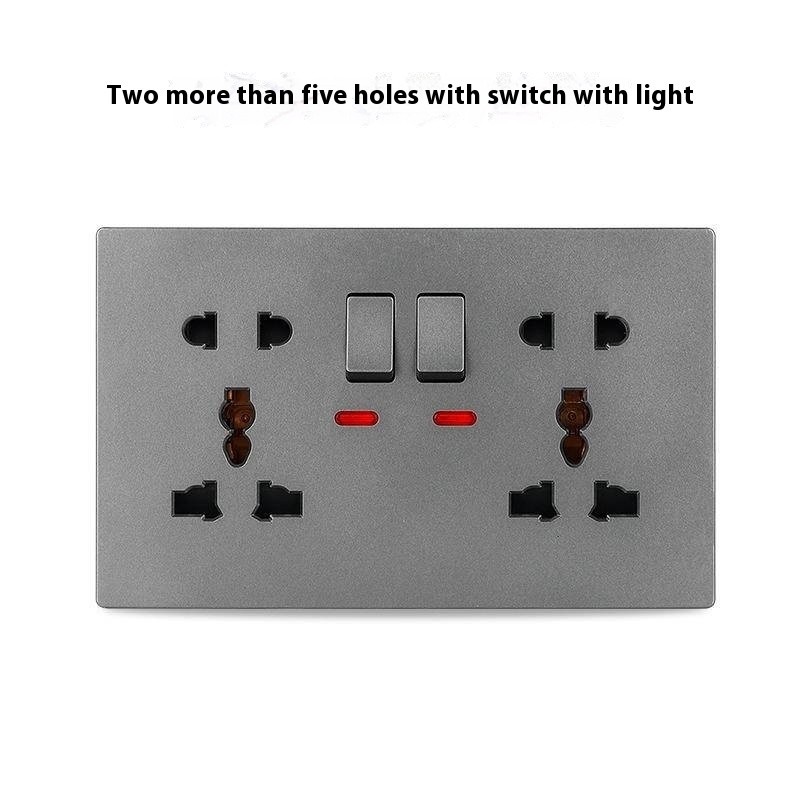 146 Type British Standard Switch Socket Gray pc Dual-Position 13A Multi ...