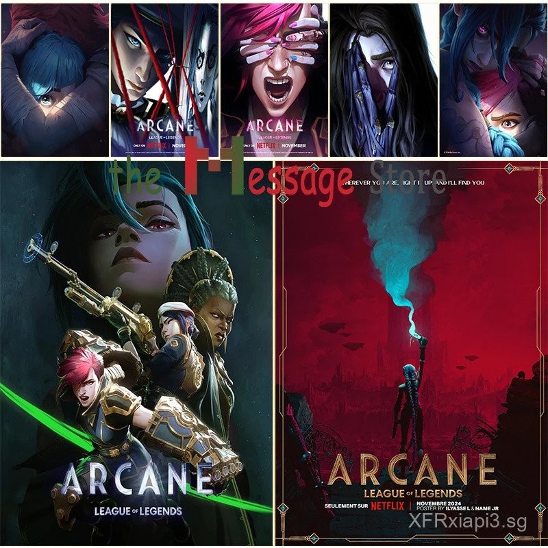 Arcane Season 2 Poster Arcane Series Wall Decor Jinx Vi Character ...
