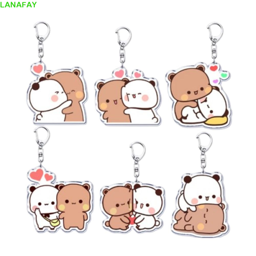 LANAFAY Cartoon Bubu Dudu Key Chain, Cartoon Sweet Bubu Dudu Keychains ...
