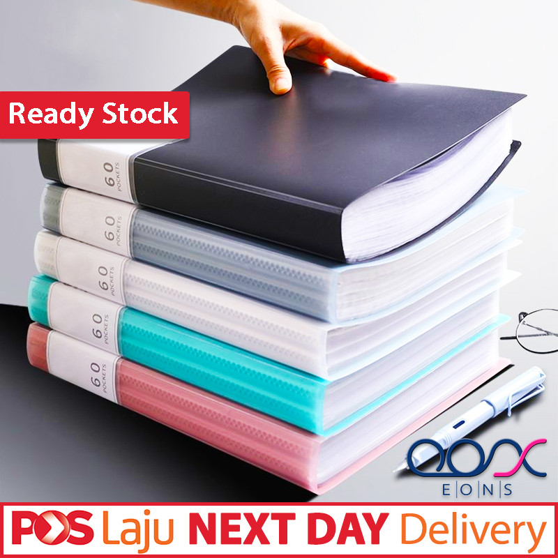 NOTE BINDER A4 Transparent PP Clear File Storage Folder Organizer Paper ...