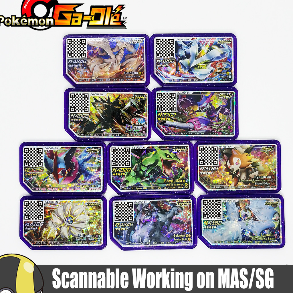 Pokemon Ga Ole Part 1 2 3 4 Ga-ole Disks Gen.v Arcade Game Qr Card ...