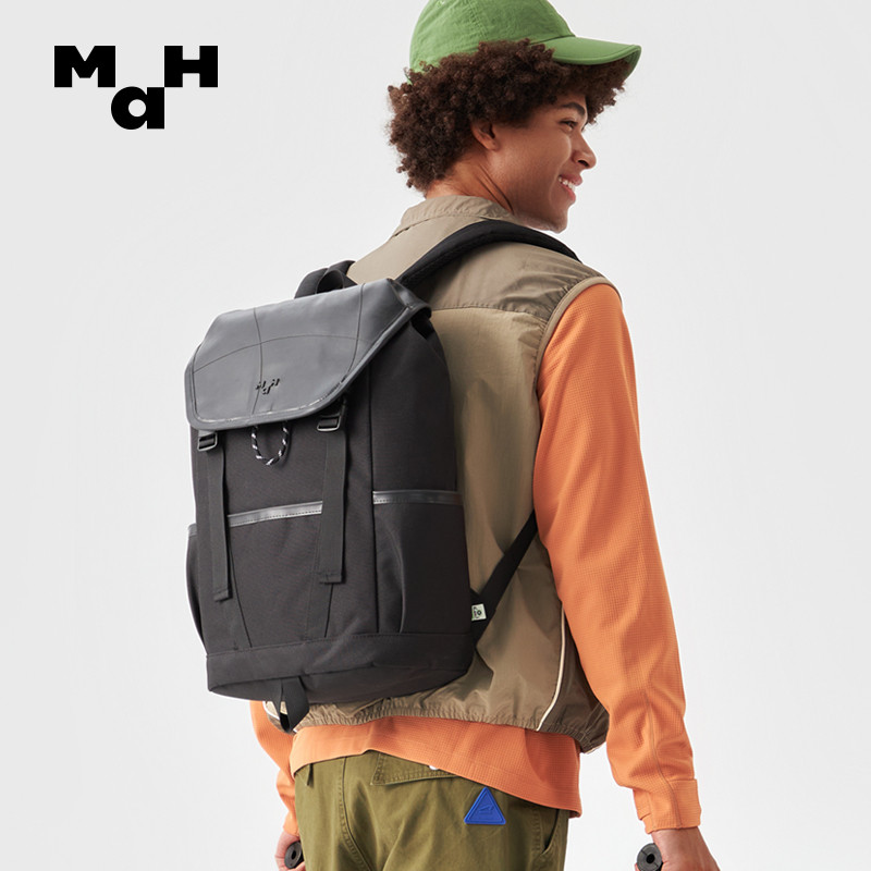MAH 3119 Tour Recycled Tire Black Backpack With Waterproof Fabric 15.6 ...