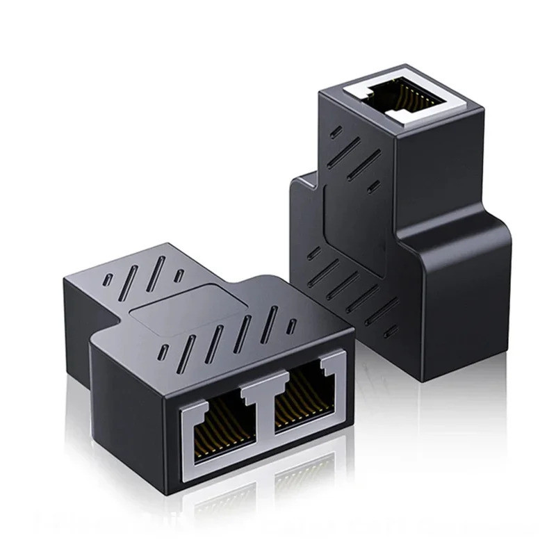 RJ45 Splitter 1 to 2 Ethernet Adapter Internet Network Cable Extender ...