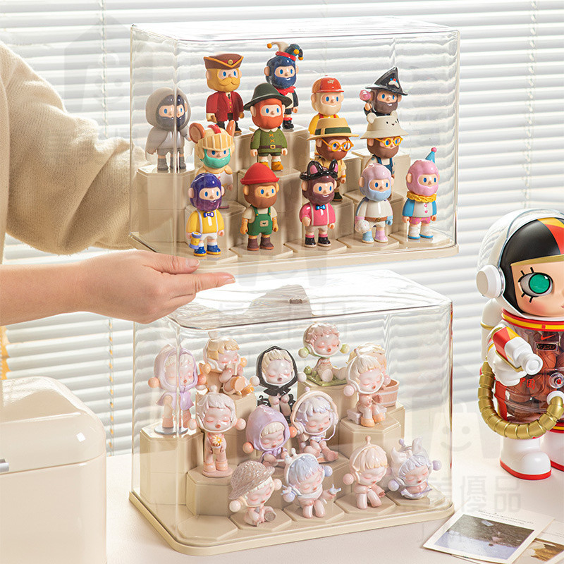 DIY Blind Box Display Stand LABUBU Storage box Dustproof Doll Garage ...
