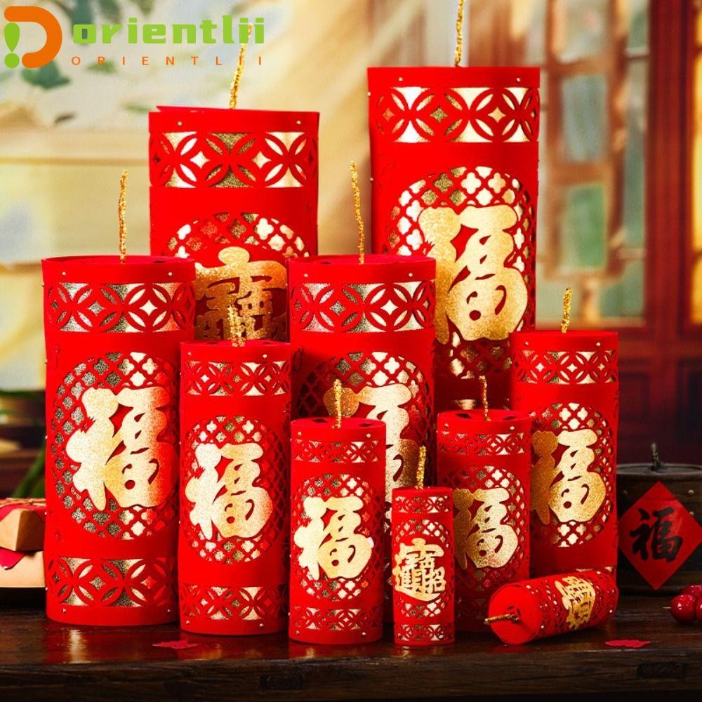 ORIENTLII 1 Pair Year Decorations, Firecracker Realistic Firecracker ...
