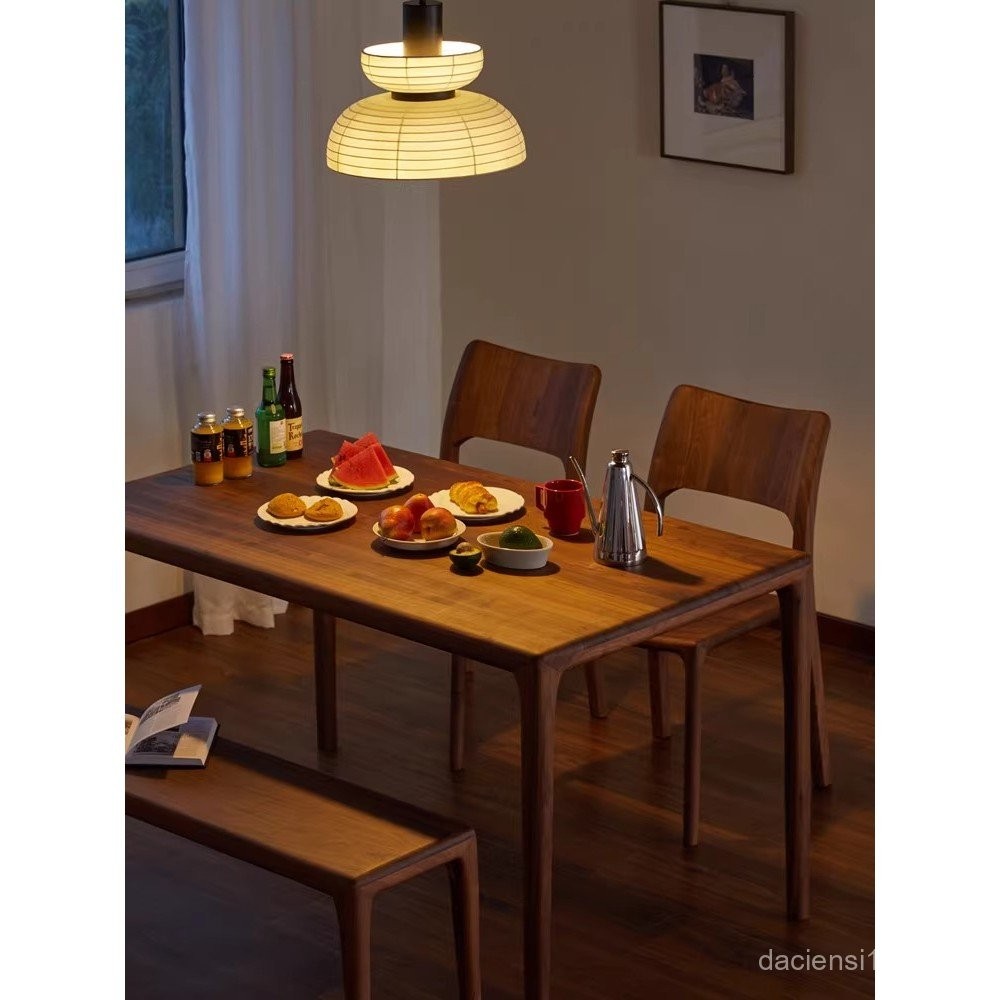 North American Black Walnut Wooden Dining Chair White Wax Pure Solid ...