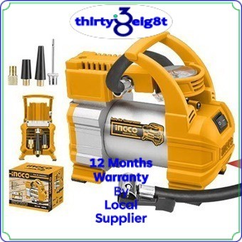 INGCO 12V PORTABLE CAR AIR COMPRESSOR 140PSI AAC1408 | Shopee Singapore
