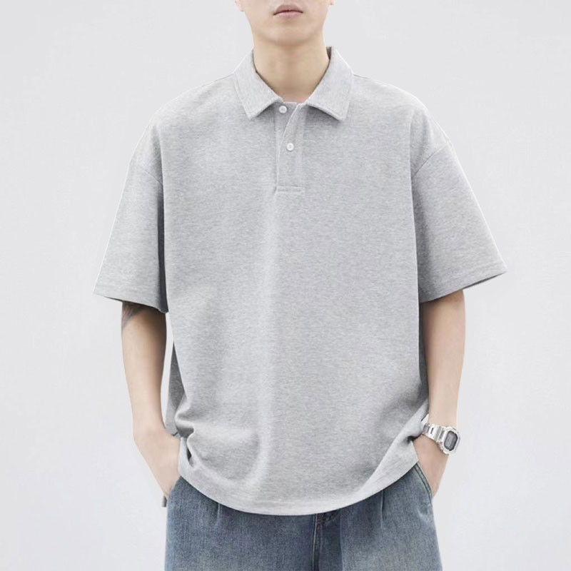 Korean Style Men Polo Breathable Short Sleeve Polo Basic Plain Polo ...