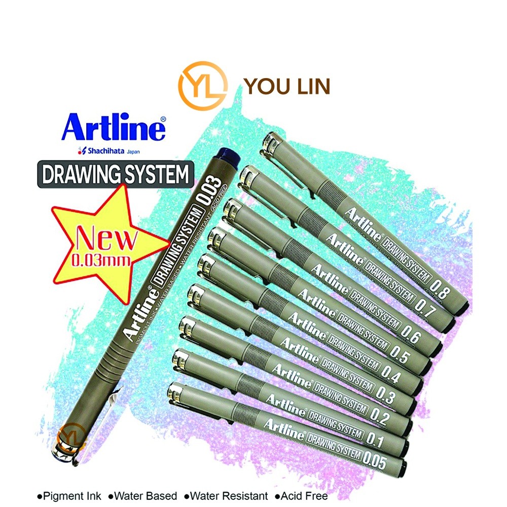 Artline Drawing System Pen (Black Colour) | Shopee Singapore
