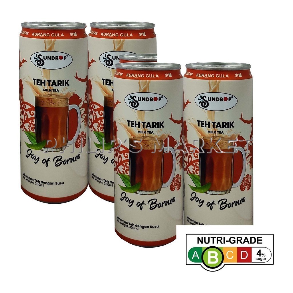 (Expiry 15 Feb 2025) Sundrop Milk Tea (Teh Tarik) Pack of 4 (4 x 300ml ...