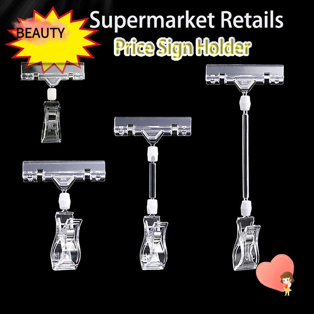 BEAUTY Price Label Tag Clip, Multifunctional Large Opening Shelf Clamp ...