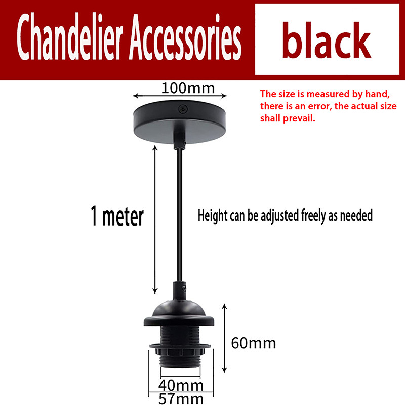 [Bec] Vintage Edison Lamp E27 Screw Base Hanging Pendant Light Fixture ...
