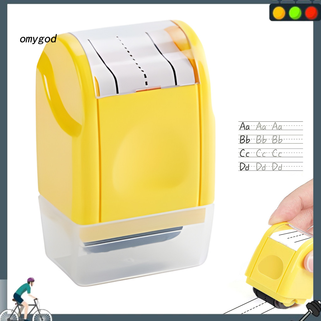 OMG Self-inking Stamp Roller Dashed Writing Line Stamp Portable Dashed ...
