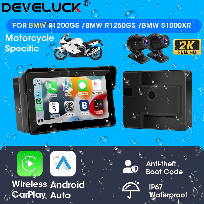 7" 2K Special for BMW R1200GS ADV/ R1250GS ADV/S1000XR Motorcycle GPS ...