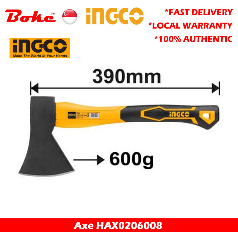 INGCO HAX0206008 AXE Emergency Axe Fire Axe Escape Axe Safety Axe 600g Drop-forged ...