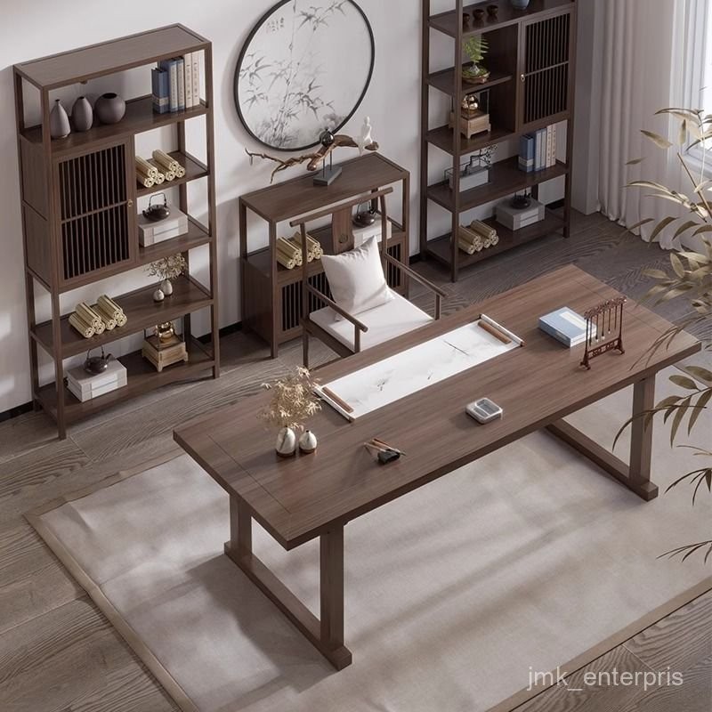 New Chinese Style Solid Wood Desk Living Room Study Office Calligraphy ...