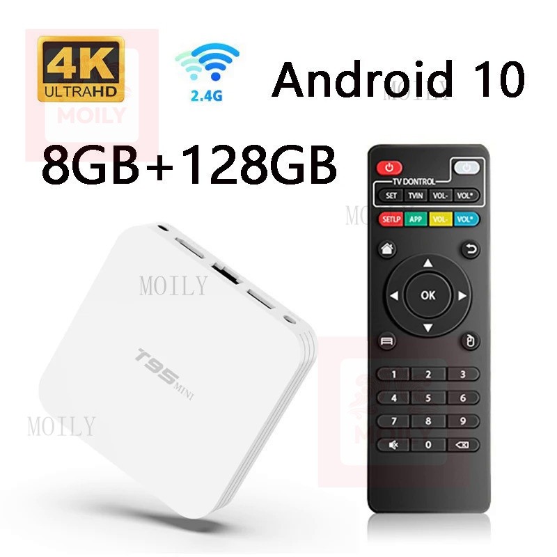 MOILY T95 Mini Smart Android TV Box Allwinner H3 Quad Core Android 10 ...
