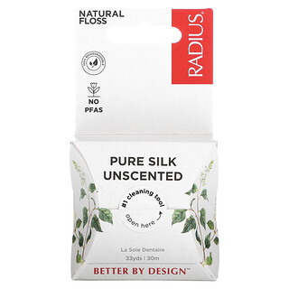 RADIUS, Natural Floss, Pure Silk, Unscented, 33 yds (30 m) | Shopee ...