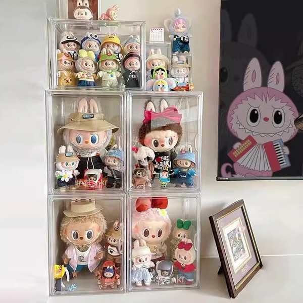 acrylic display box popmart display box labubu display box, rabu cloth ...