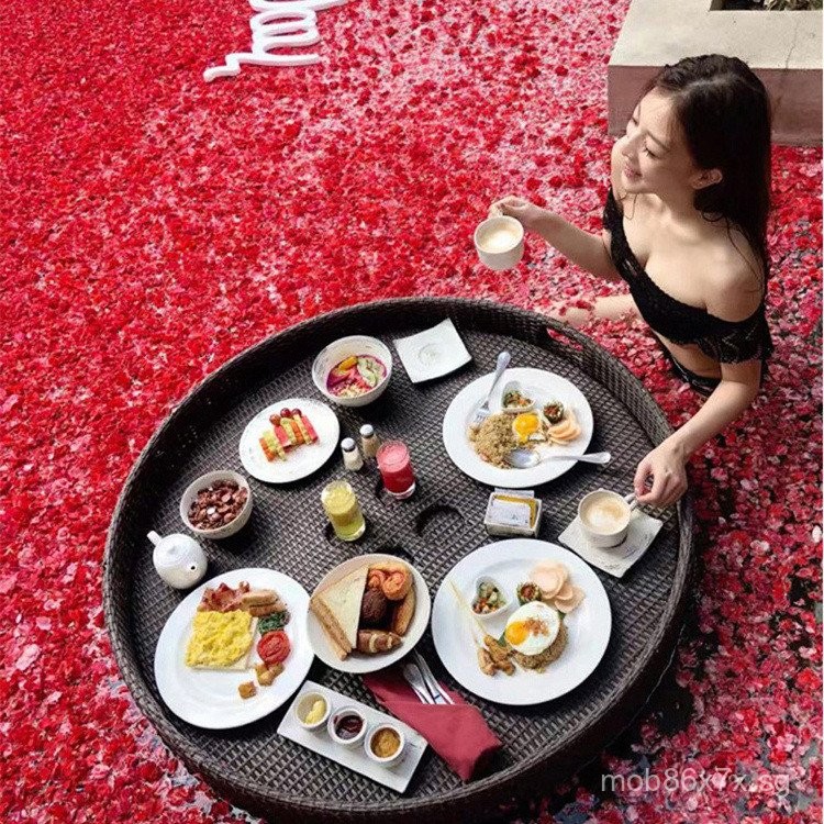 Bali Water Floating Breakfast Tray Vietnam Internet Celebrity Rattan ...