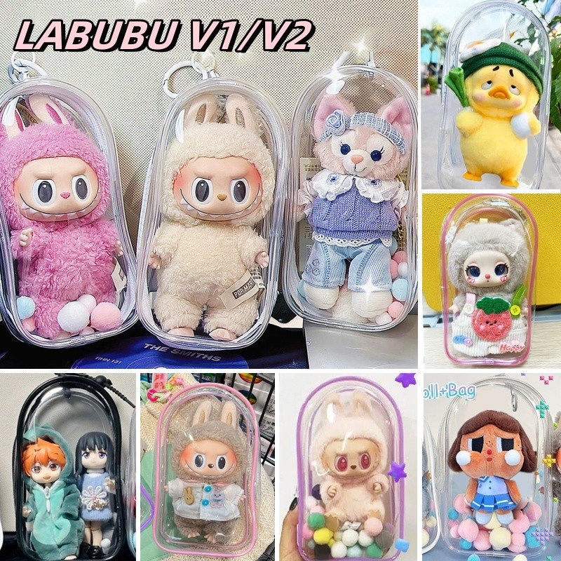 Labubu V3/V2/V1 Outdoor Transparent Protective Bag 15/17cm Labubu ...