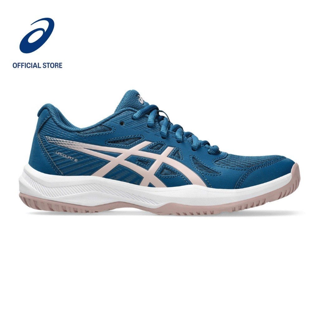 ASICS Women UPCOURT 6 Indoor Court Shoes in Rich Navy/Watershed Rose | Shopee Singapore