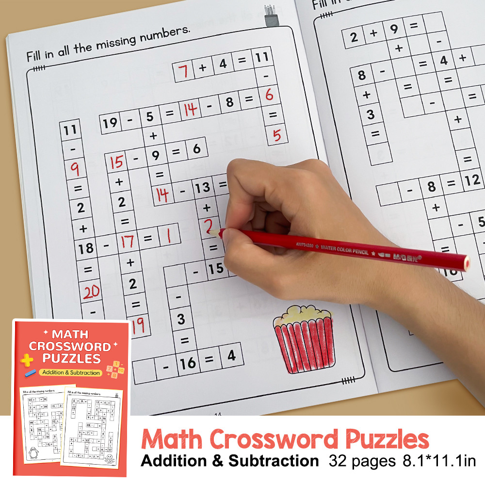 Children Learning Addition Subtraction Within 20 Math Workbook ...