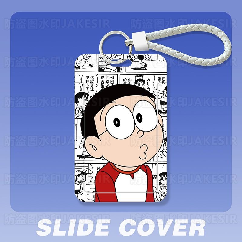 [Ready Stock] Doraemon Nobita Student Slide Card Holder Meal Card Bus ...