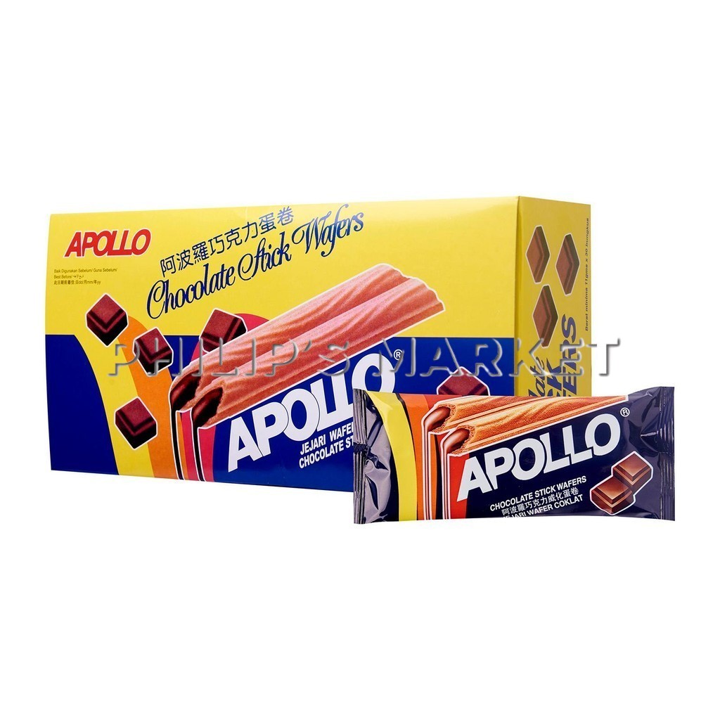 Apollo Chocolate Stick Wafers Pack of 30 (30 x 11g) | Shopee Singapore