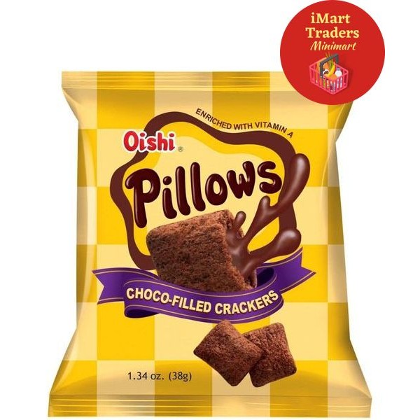 Oishi Pillows Choco Filled Crackers 38g | Shopee Singapore
