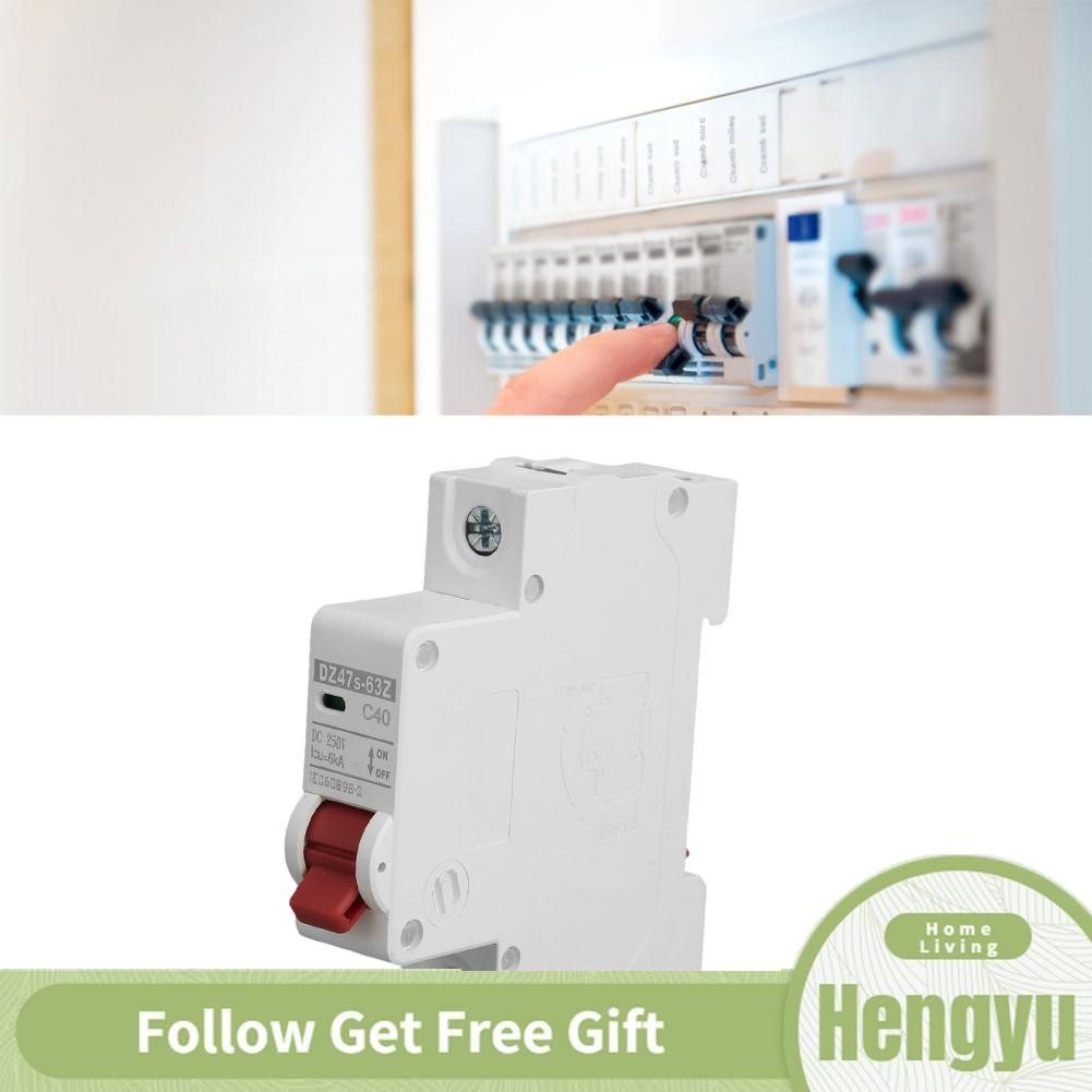 Hengyu Circuit Breaker 1P DC 250V MCB 40A DIN Rail Mount Protection ...