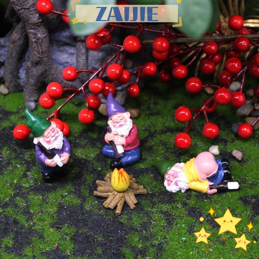 ZAIJIE24 Miniature Gnomes, Drunk Elves Funny Peeing Elf Dwarf Figurines ...
