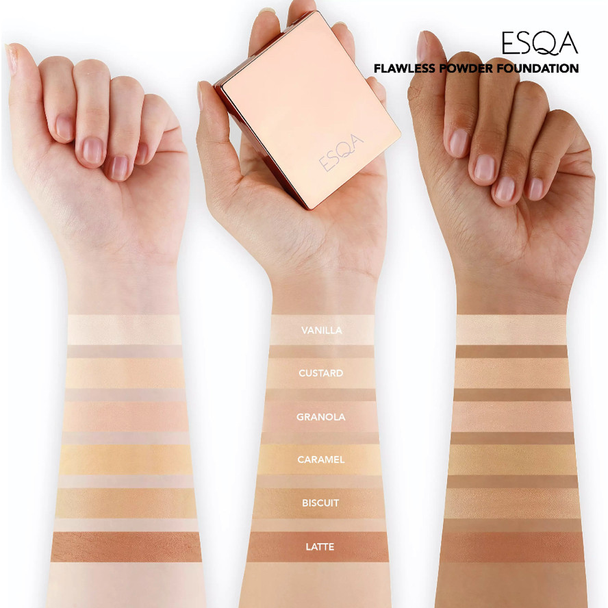 ️Domestika ️ Esqa Flawless Powder Foundation - Facial Pressed Powder ...