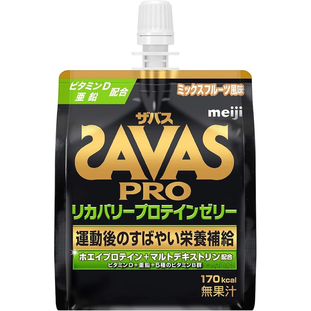 【Direct From Japan】SAVAS Recovery Protein Jelly Mixed Fruit Flavor 180g ...