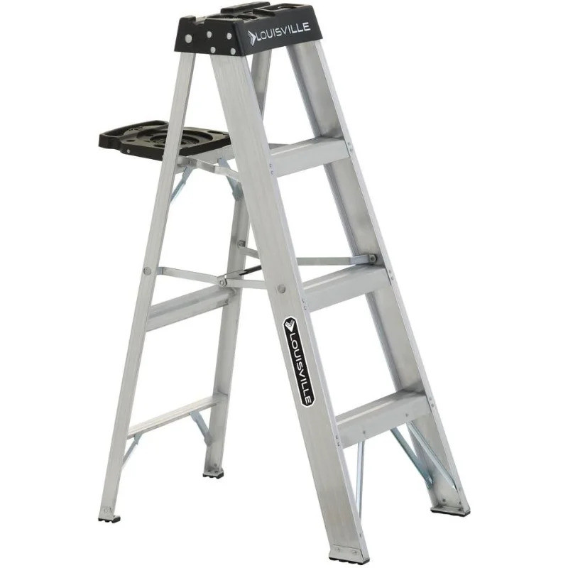 Louisville Ladder 4-Foot Aluminum Step Ladder, 300-Pound Load Capacity ...