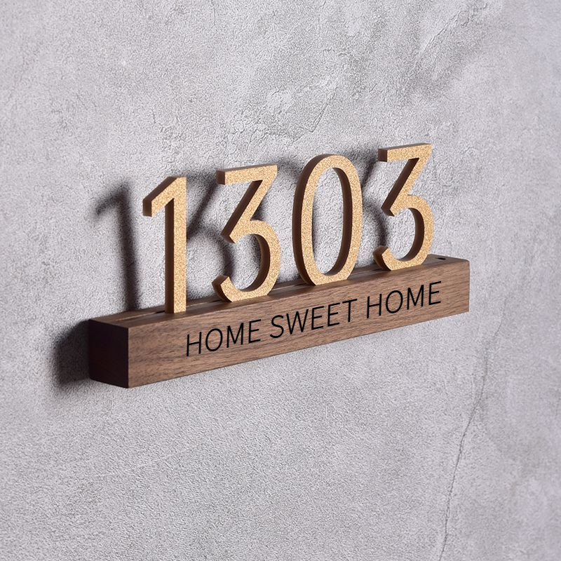 Solid Wood Sign Customised Unit Sign door sign door unit number Custom ...