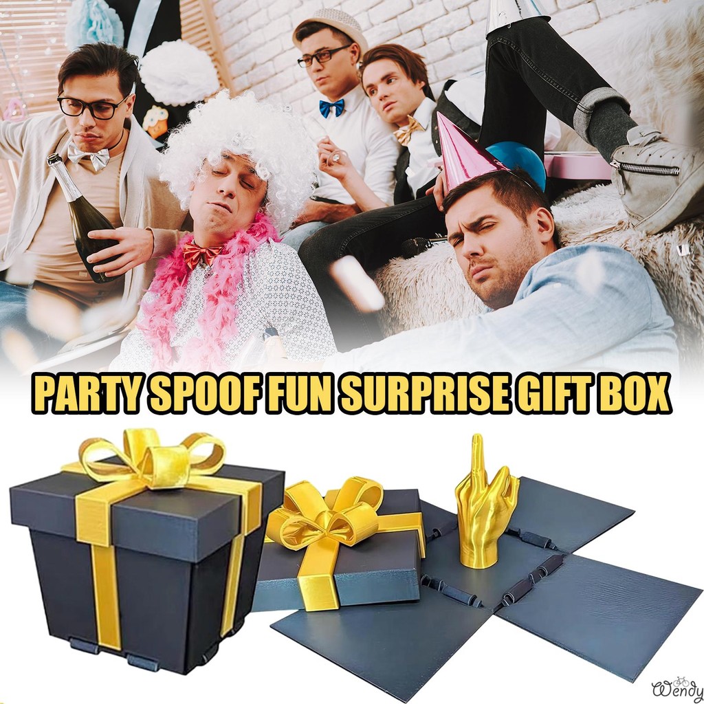 Funny Middle Finger Surprising Gifts Box Spoof Hand Gesture Statue ...