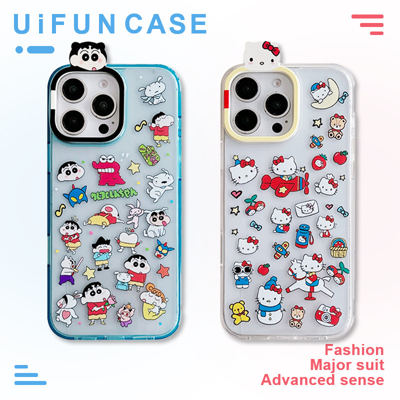 Cartoon Crayon Shin Chan Hello kitty Cellphone Case Compatible for ...