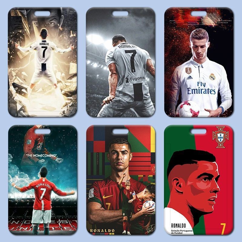 INS Cristiano Ronaldo Card Case Bus Card Meal Card Holder Campus Work ...