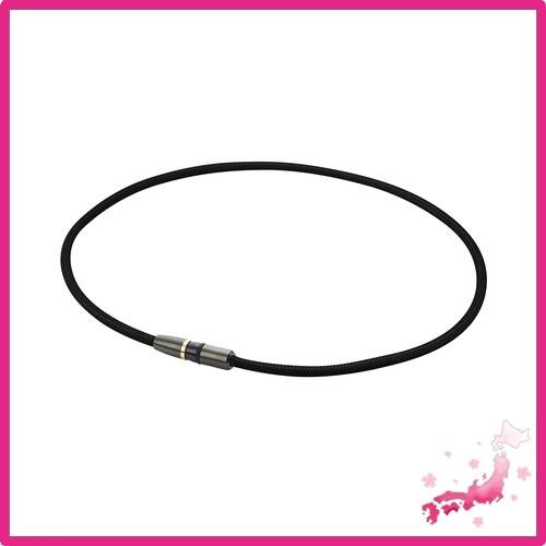 Phiten Necklace RAKUWA Magnetic Titanium Necklace BULLET Black/Metallic ...