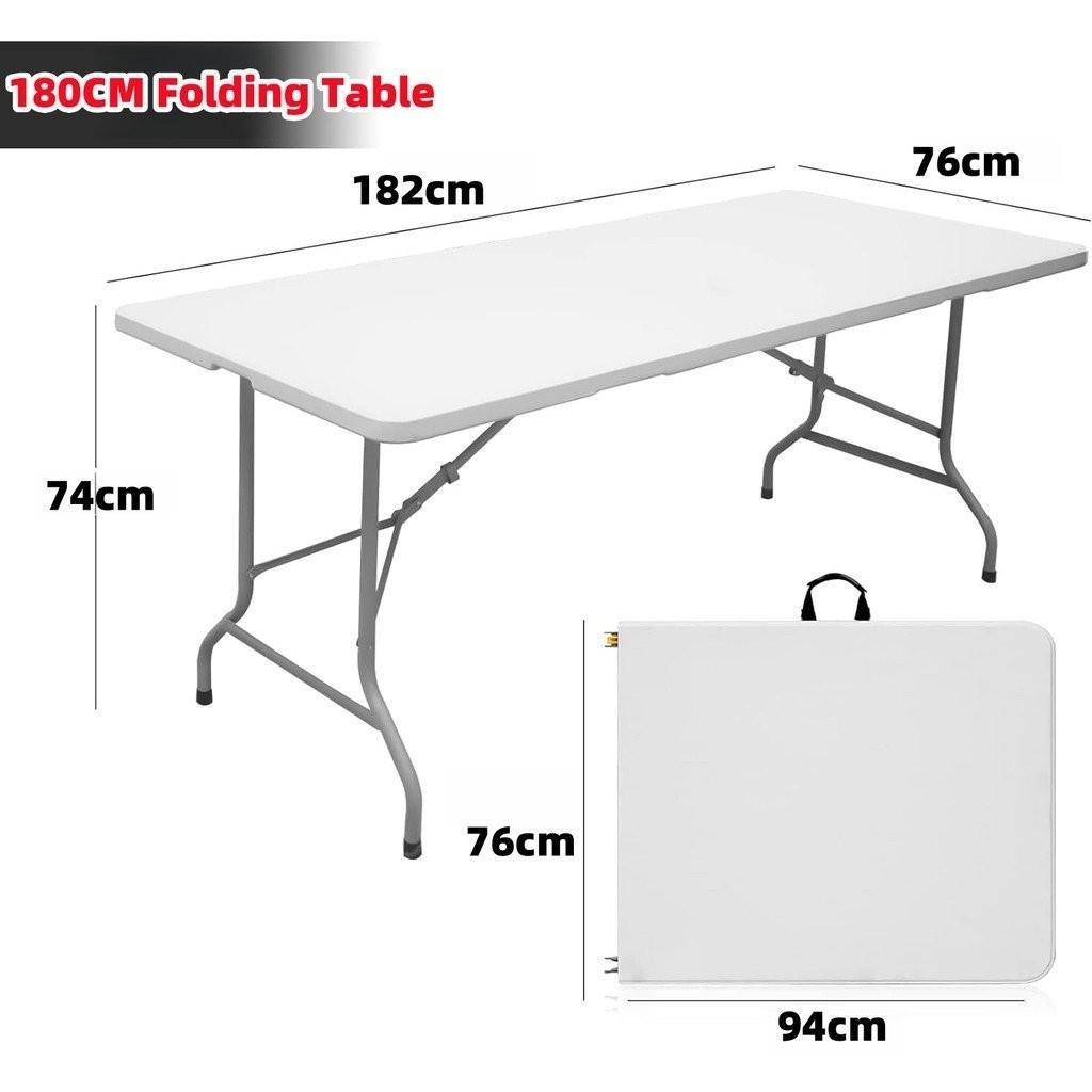 HL 180CZ Folding Table 6 Foot Plastic Folding - Table Indoor & Outdoor ...