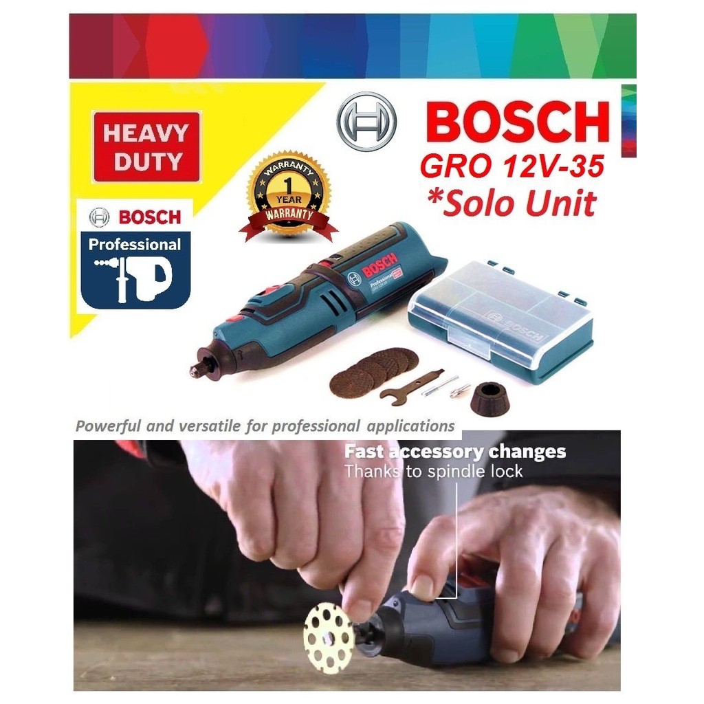 Bosch GRO 12V-Li Cordless Multi Rotary Tool (Solo Unit) | Shopee Singapore