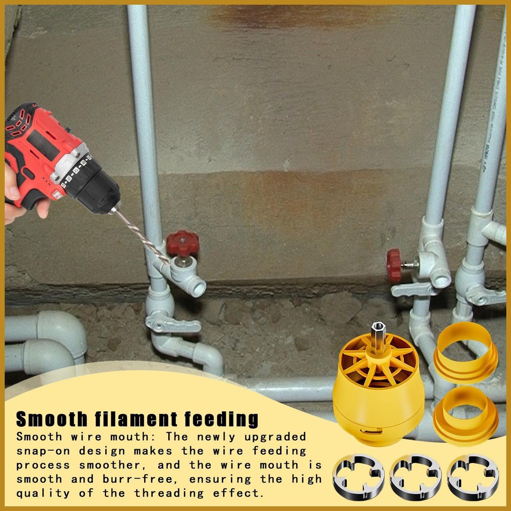 PVC Thread Maker Tool PVC Pipe Threader Set Pipe Tap Die Set Electric ...