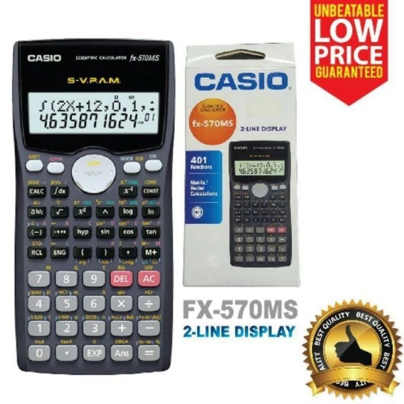 Casio FX 570MS Scientific Calculator for school and office | Shopee ...