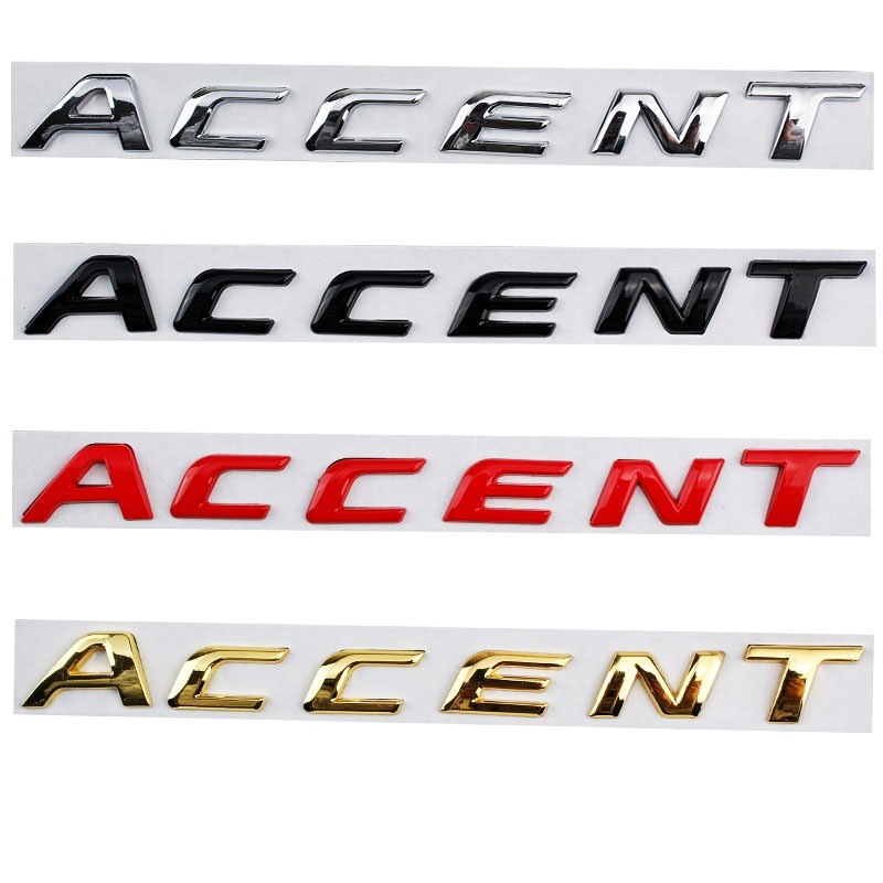 ACCENT carlogo; for Hyundai Sonata English logo; car sticker; metal 3D ...